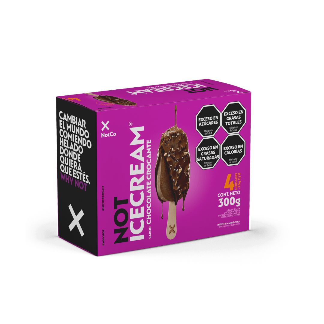 NOTCO - Not Ice Cream Paletas Choco Crocante 75gr x 4u pack 300gr